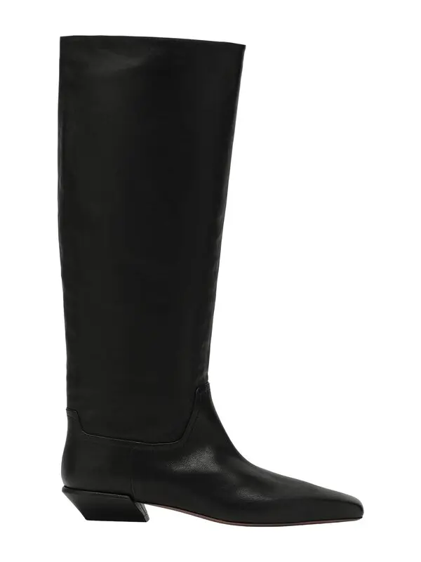 Paris Texas Calfskin Leather Bettina Boot 25 - Black