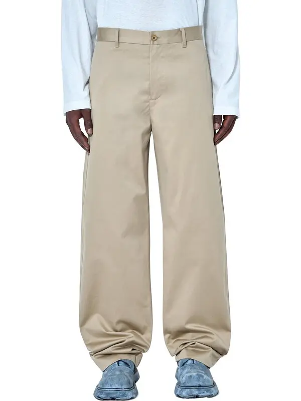 Acne Studios Cotton Satin Trousers - Cream