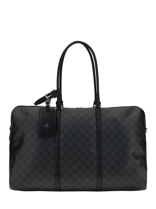 Gucci Gg Travel Bag With Web Stripe - Black