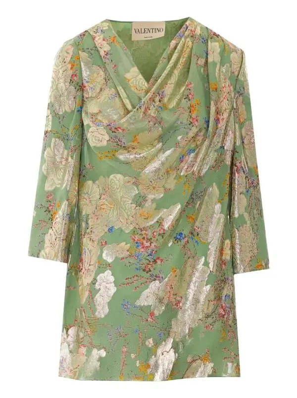 Valentino Garavani Apres L'hiver Ramage Print Top - Green