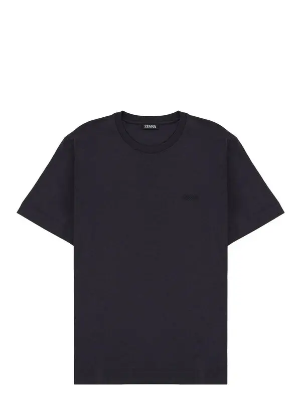 Zegna T-shirt With Logo - Black