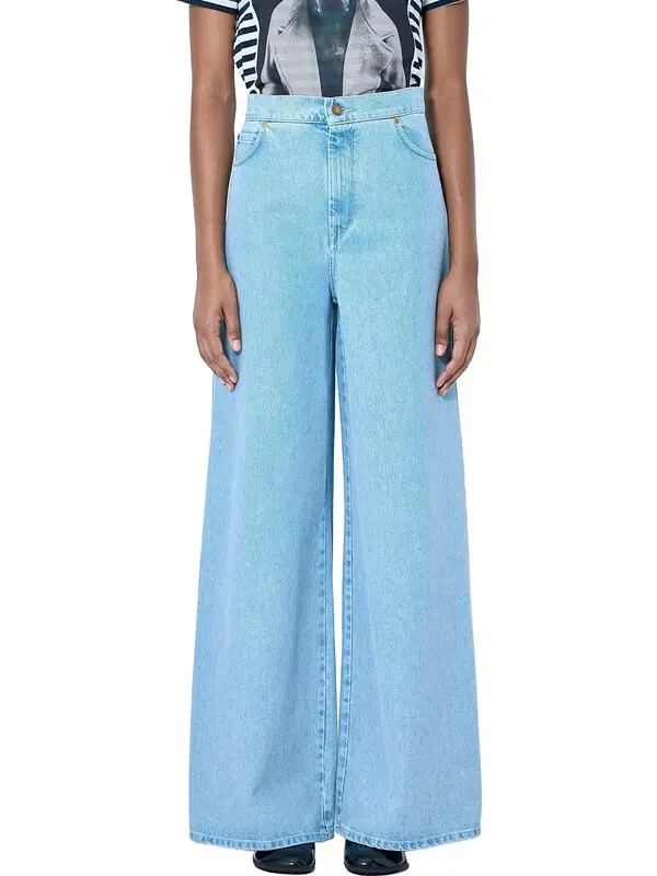 Max Mara Wide-leg Denim Trousers - Blue
