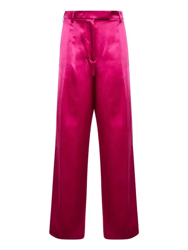 Dries Van Noten Satin Wide-leg Trousers - Multicolor