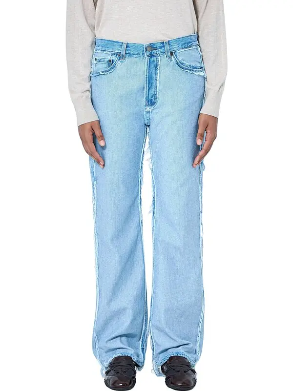 Acne Studios Frayed Denim Jeans - Blue