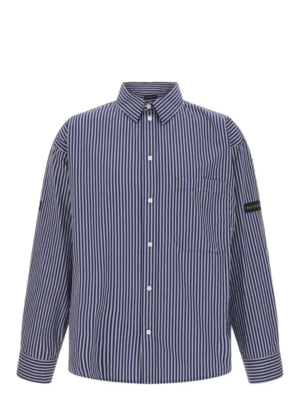 Balenciaga Striped Shirt - Blue