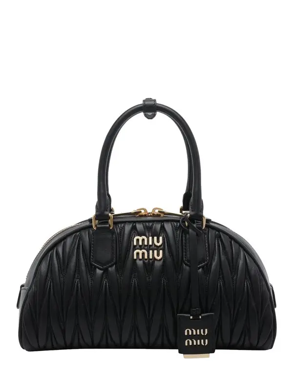 Miu Miu Matelasse' Arcadie Shoulder Bag - Black