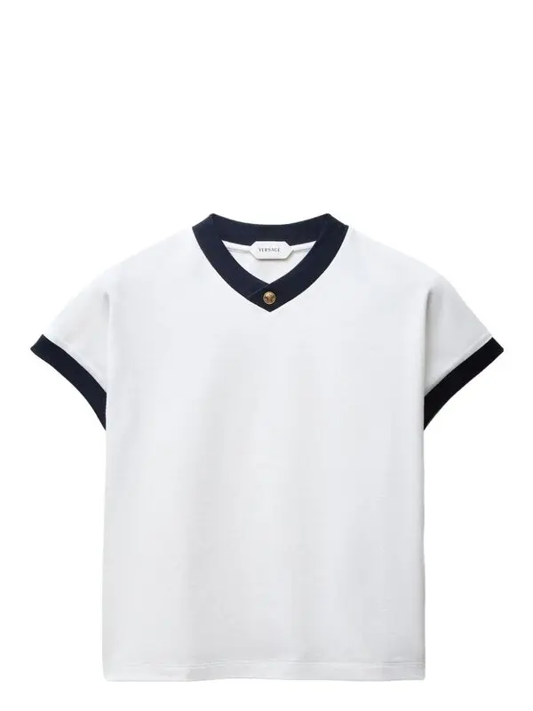 Versace Cotton-jersey Medusa Hardware V-neck T-shirt - Multicolor