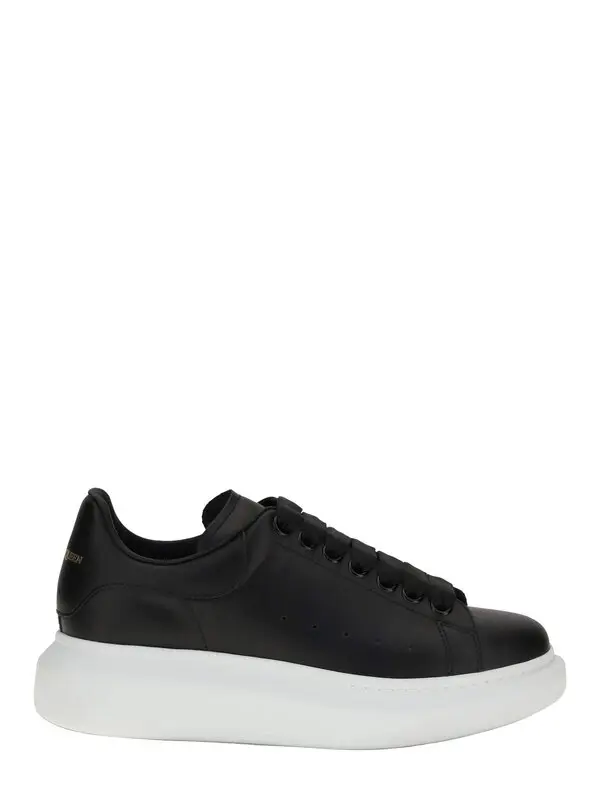 Alexander McQueen Leather Sneakers - Black