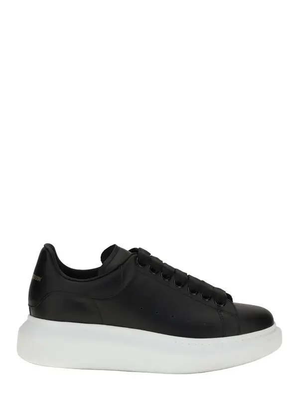 Alexander McQueen Leather Sneakers - Black