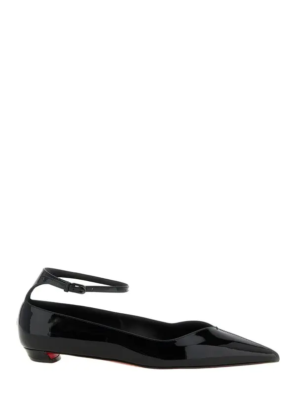 CHRISTIAN LOUBOUTIN Erozeena Patent Calf Leather Ballet Flats - Black