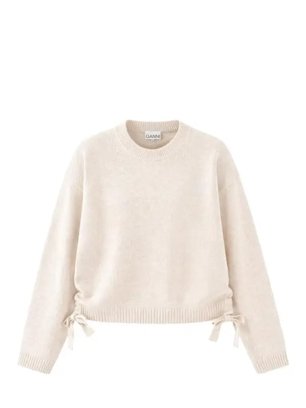 GANNI Logo Jersey - Cream
