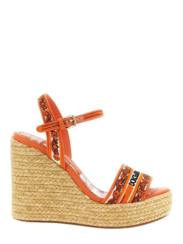 Dolce & Gabbana Maiolica' Wedges - Orange