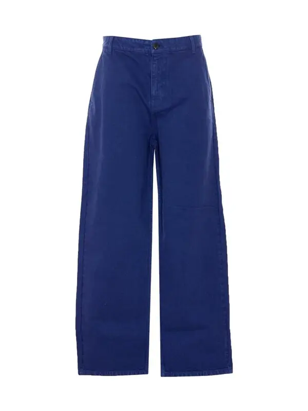 Miu Miu Wide Logo Pants - Blue