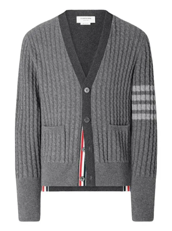 Thom Browne Virgin Wool Cardigan - Gray