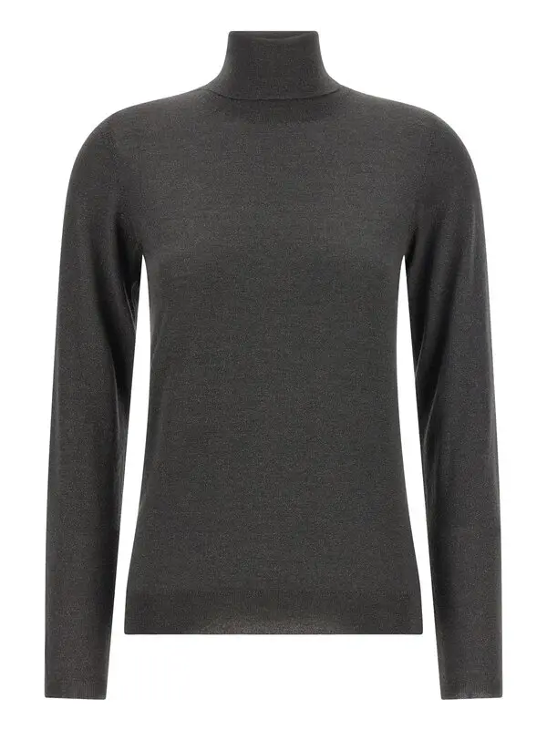 Brunello Cucinelli Sparkling Turtleneck Sweater - Gray