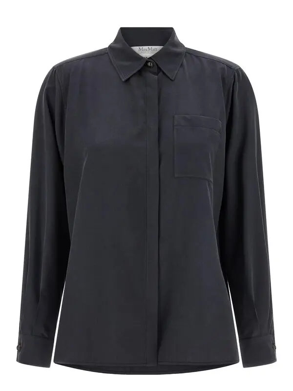 Max Mara Mxmsiamese Silk Shirt - Gray