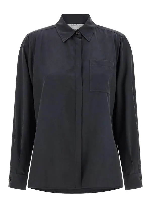 Max Mara Mxmsiamese Silk Shirt - Gray