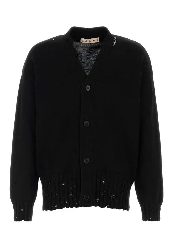 Marni Cotton Cardigan - Black