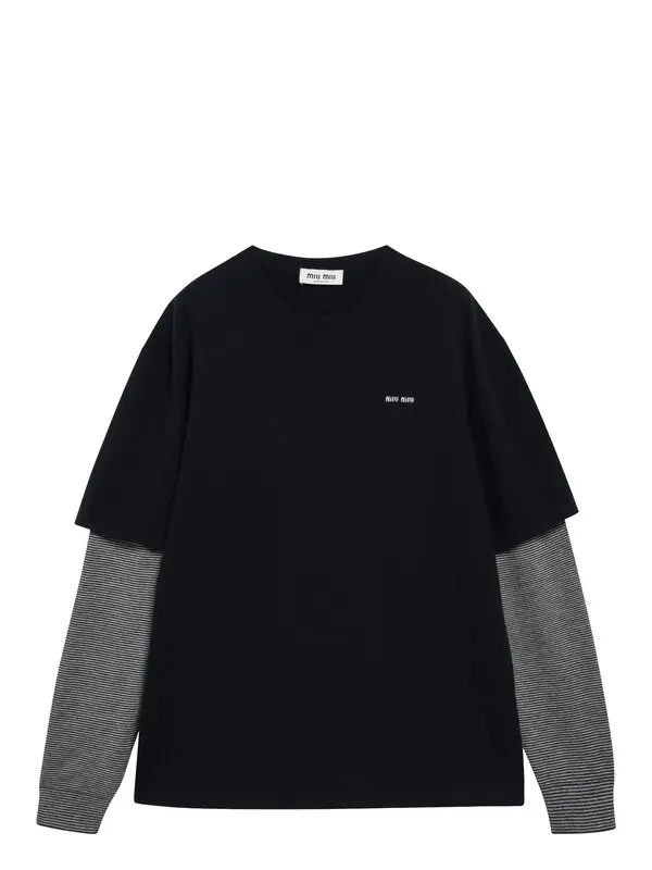 Miu Miu Wool And Cashmere Sweater - Blue