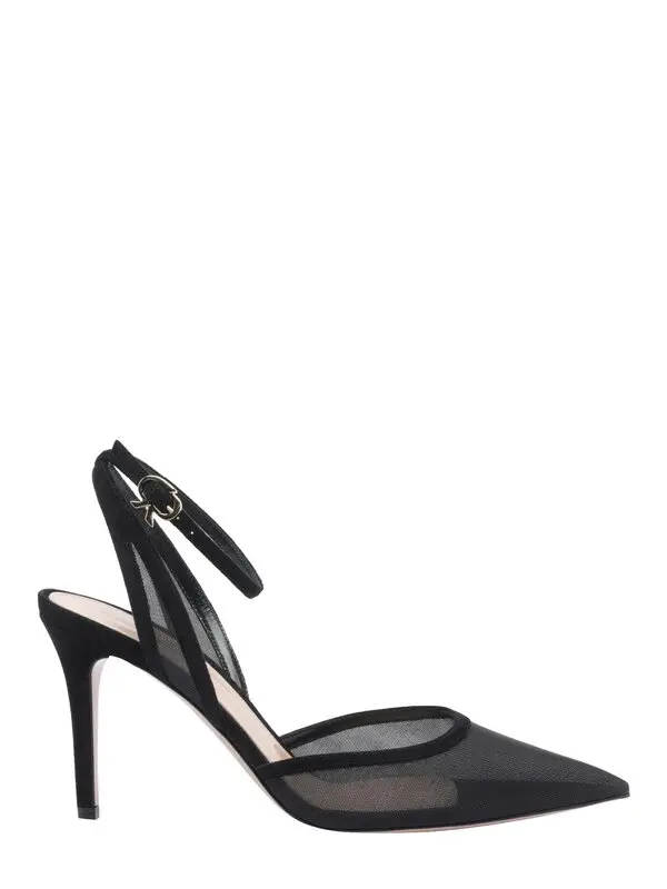 GIANVITO ROSSI Dorotea D'orsay Pump Slingback - Black