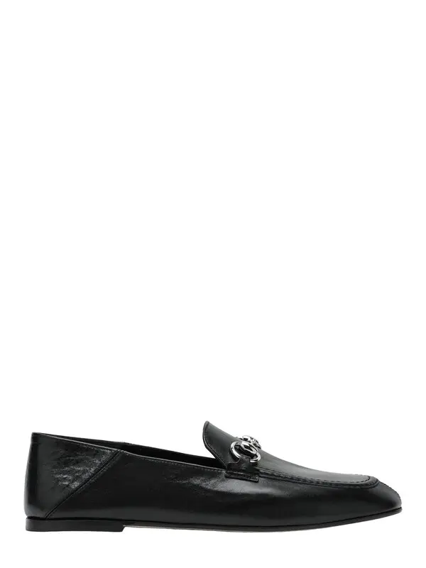 Gucci Jordaan Soft Horsebit Leather Loafers - Black