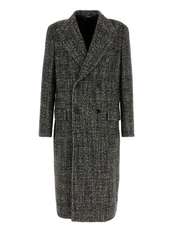 Dolce & Gabbana Two-tone Wool Blend Coat - Multicolor
