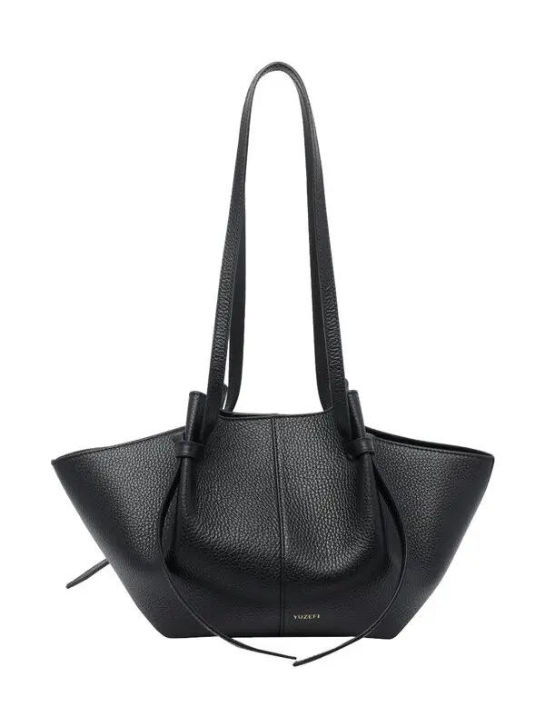 Yuzefi Calf Leather Shoulder Bag - Black