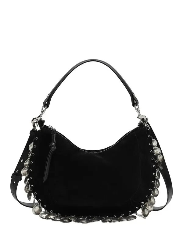 Isabel Marant Étoile Oskan Soft Zipped Bag In Suede With Medals - Black