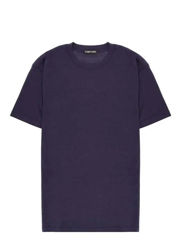 TOM FORD Lyocell And Cotton T-shirt - Blue