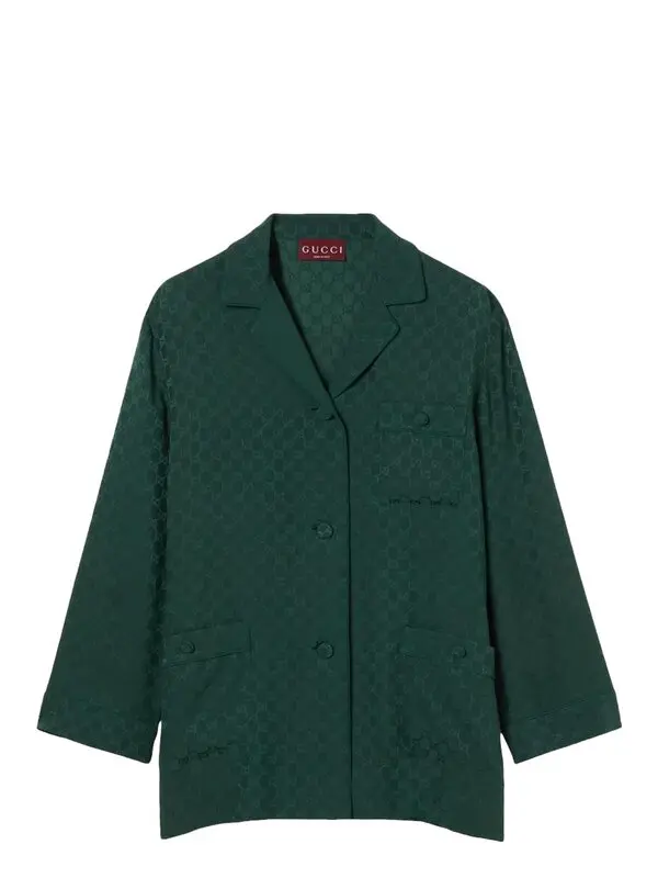 Gucci Jacquard Gg Shirt - Green