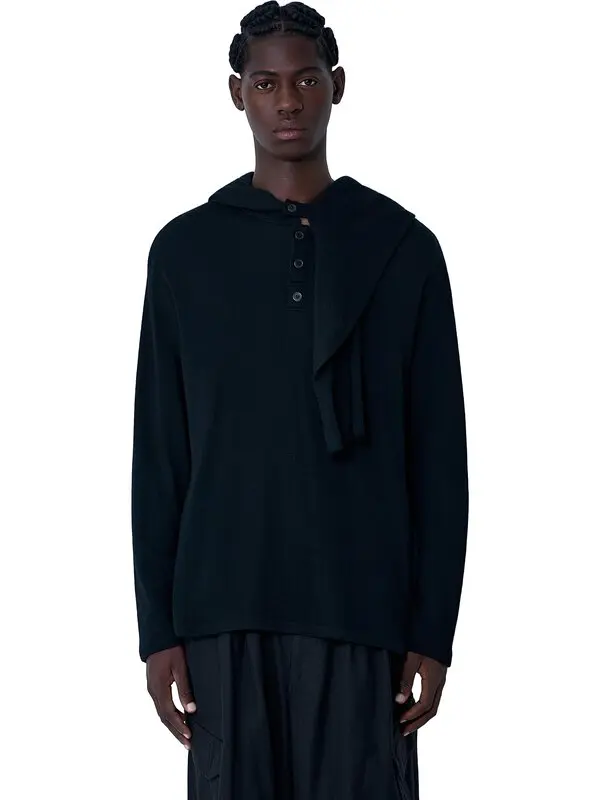 Yohji Yamamoto Hooded Sweater - Black