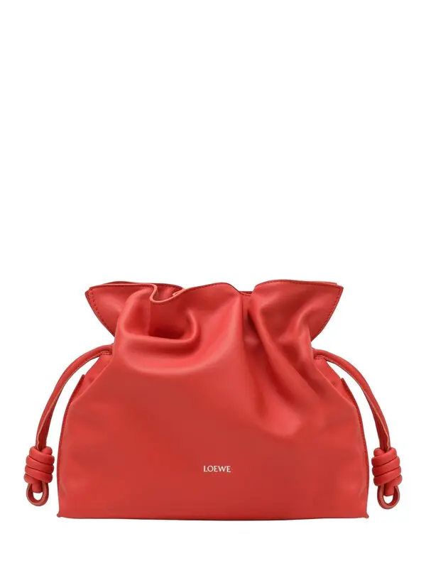 Loewe Medium Flamenco Clutch Bag In Nappa Leather - Orange