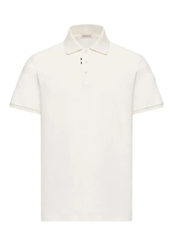 Moncler White Polo Shirts - Cream