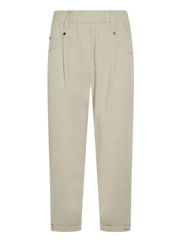 Brunello Cucinelli Cotton Trousers - Multicolor