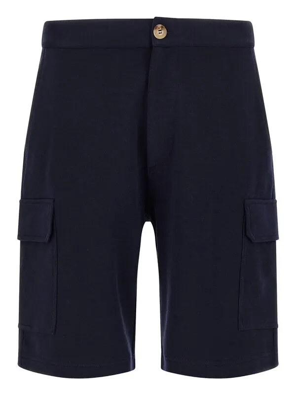 Brunello Cucinelli Cargo Bermuda Shorts - Blue