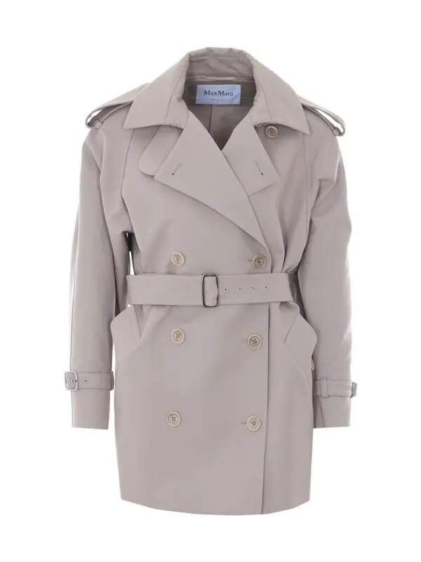 Max Mara Mxscacio Short Trench - Gray
