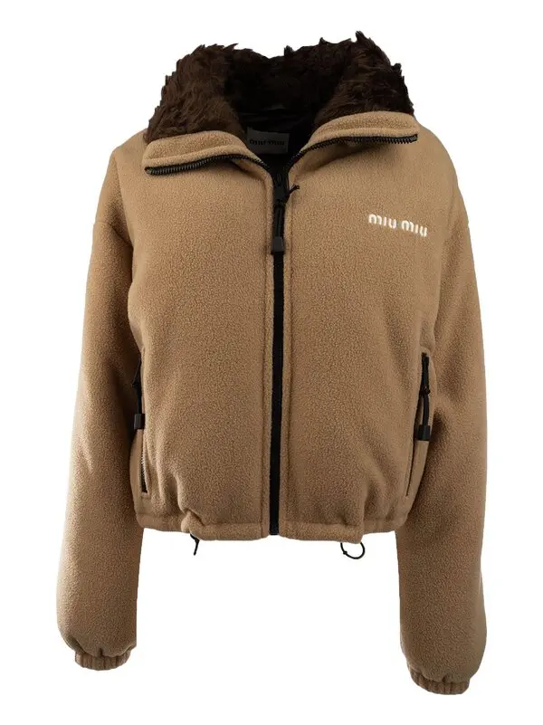 Miu Miu Fleece Zip Up Jacket - Multicolor