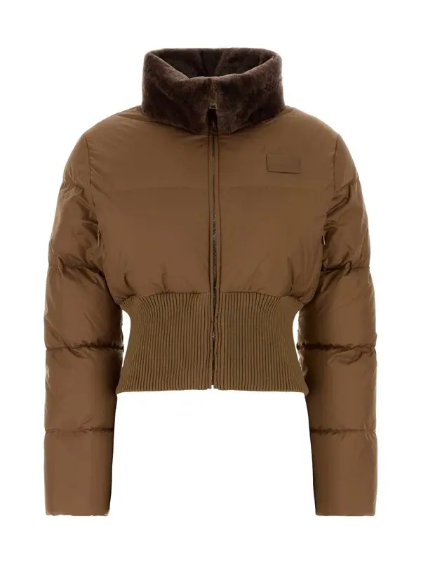 Fendi Camel Polyester Down Jacket - Brown