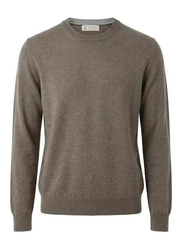 Brunello Cucinelli Cashmere Crew Neck Pullover - Green