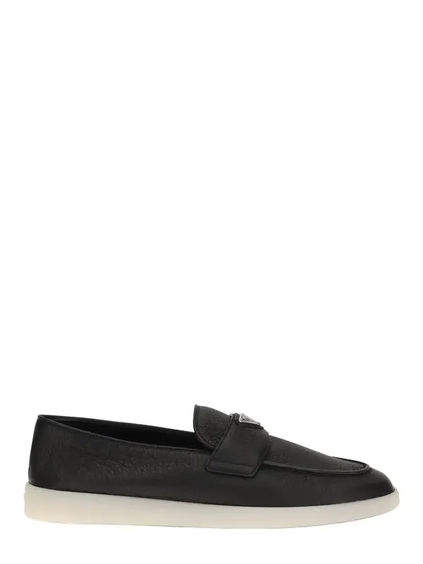 Prada Leather Loafers - Black
