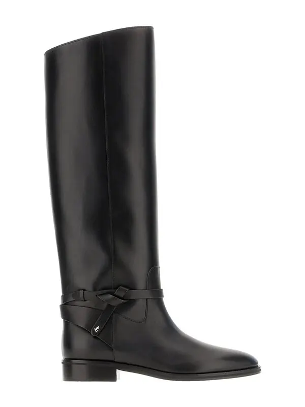 JIMMY CHOO Lawtonkbflattkhblack Boots - Multicolor