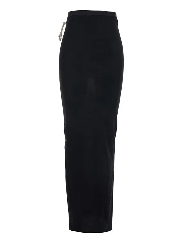 Rick Owens Cotton Drawstring Long Skirt - Multicolor