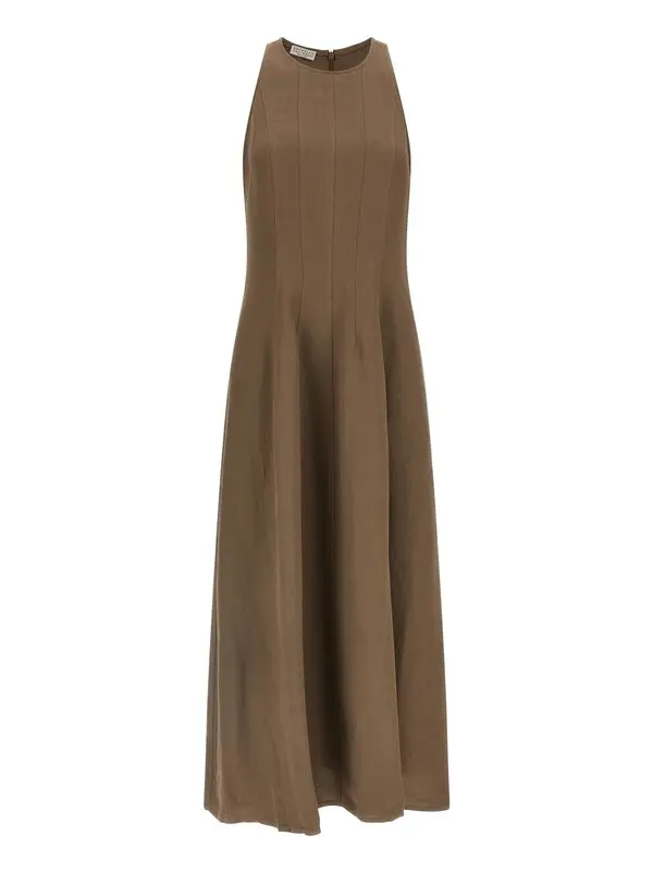 Brunello Cucinelli A-line Dress - Brown