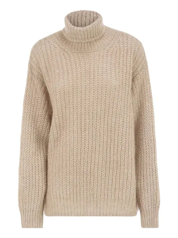 Herno Wool And Alpaca Turtleneck Jumper - Cream
