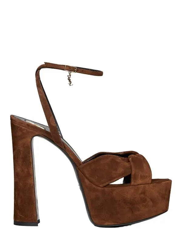 Saint Laurent Suede Franciane Platform Sandals - Multicolor