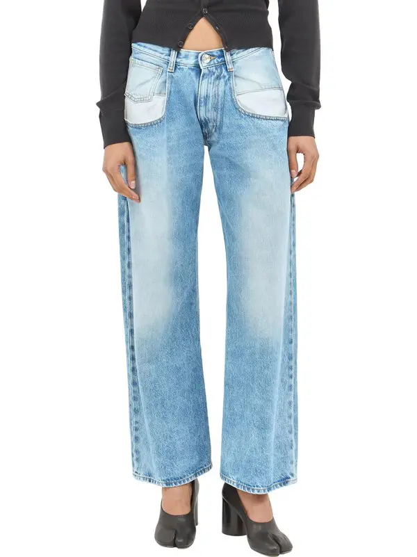 MAISON MARGIELA Cotton Five Pocket Jeans - Blue