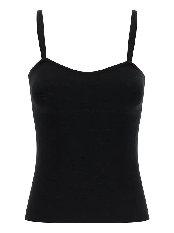 Max Mara Mxmepica Wool Blend Top - Black