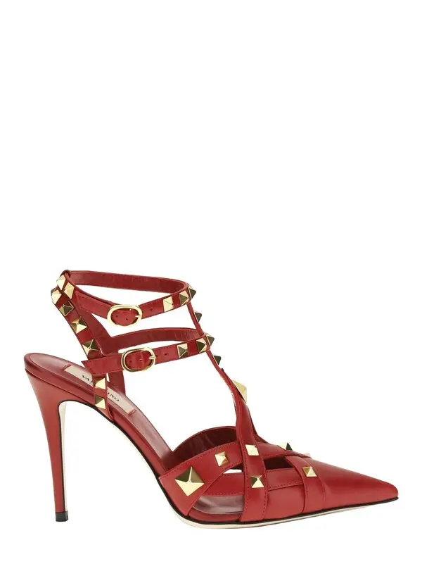 Valentino Garavani Studdy Décolleté In Kidskin - Red
