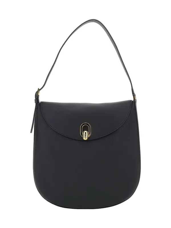Savette Shoulder Bag 'tondo' With Adjustable Strap And Logo Plate On The Front - Multicolor
