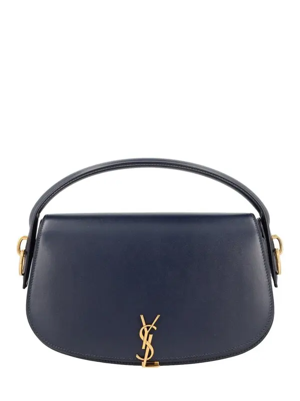 Saint Laurent Voltaire Leather Shoulder Bag - Blue
